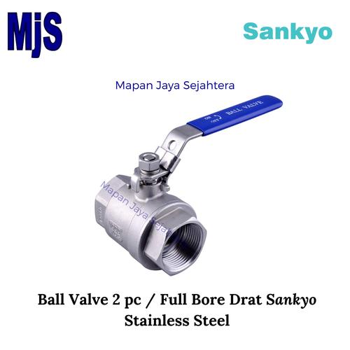 Jual Ball Valve Screw Dia. 3" SANKYO 2PC Full Bore / Kran Drat SS316 ...