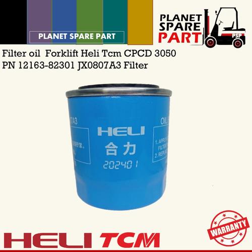 Jual Filter oil Forklift Heli Tcm CPCD 30 50 Parts no 12163-82301 ...