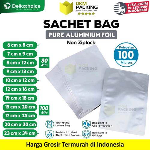 Jual Kemasan SACHET BAG PURE ALUMINIUM Full Foil Non Ziplock Bungkus ...