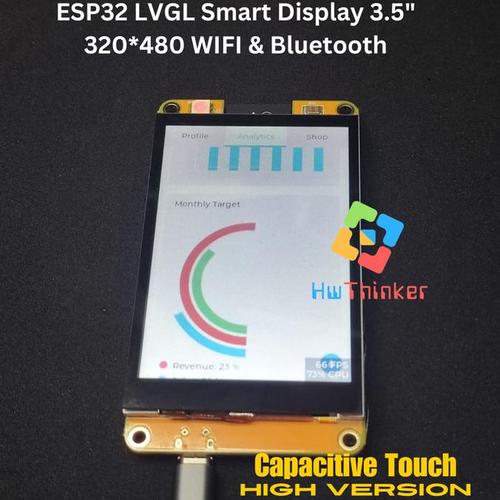 Jual BOARD ESP32-3248S035 ESP32 WROOM-32 WIFI BLUETOOTH LVGL SMART DISPLAY HMI 3.5 INCH IPS LCD ...
