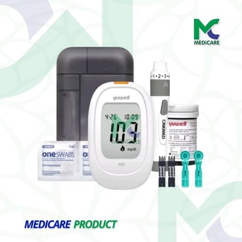 Jual YUWELL Blood Glucose Gluco Meter Accusure 582 Set - Alat Cek Gula ...