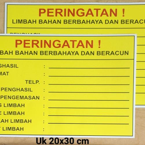 Jual Stiker Sticker label limbah B3 Bahan CROMO - uk. 15 x 20 cm - Kota ...