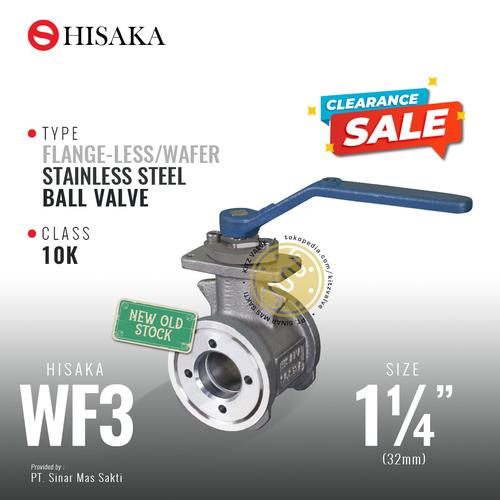Promo Ball Valve Flange-Less / Wafer , HISAKA Fig. WF3 , 1 1/4" - 32A ...
