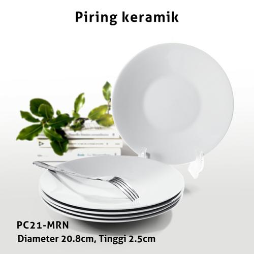 Jual Piring ceper keramik 21cm (6 pcs ) indokeramik - PC22-ASP ...