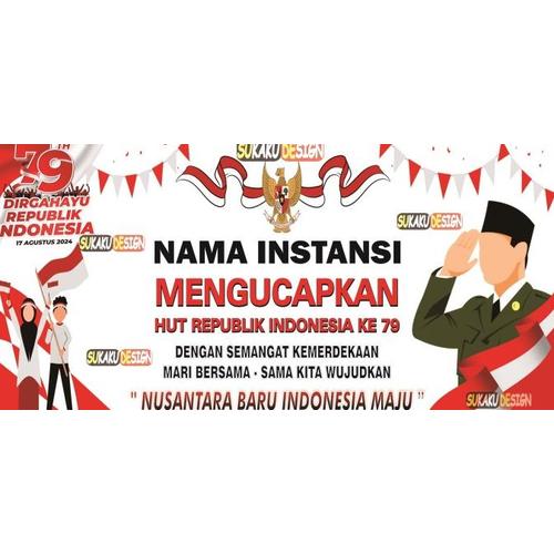 Jual Merdeka / Banner / Spanduk Hut Kemerdekaan Indonesia 77 Th / 17 ...