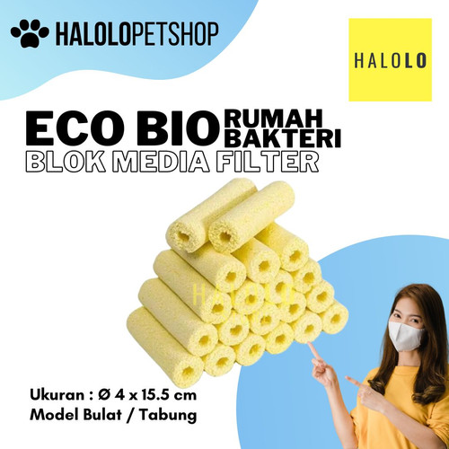 Promo Rumah Bakteri Eco Bio Block Model Bulat / Tabung 15,5 cm Media ...