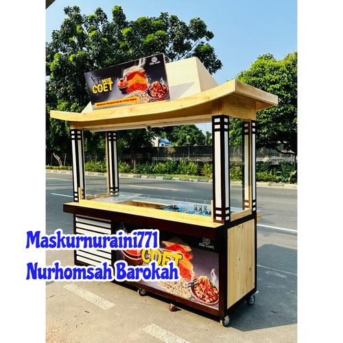 Jual gerobak sorong/gerobak angkringan/gerobak bakso/booth portable ...