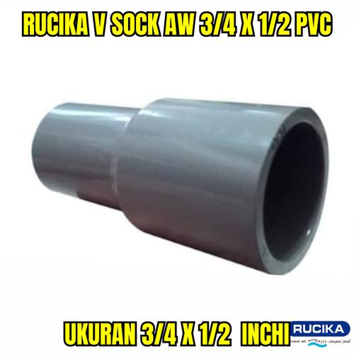 Jual Sambungan Pipa Vlok Sok Reducer PVC Paralon AW Ukuran 3/4 x 1/2 ...