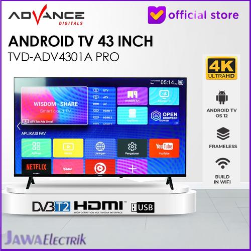 Promo Advance Android TV LED 43 Inch ADV-4301a PRO Smart TV Digital ...