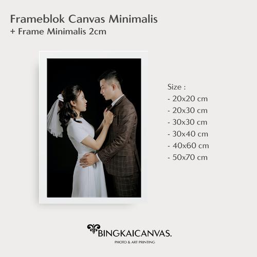 Jual Cetak Foto Bingkai Kanvas + Frame Minimalis Putih 10r - 20r - Kota ...