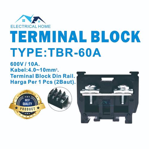 Jual TERMINAL BLOCK TBR 60A DIN RAIL. - Kota Surabaya - Electrical Home | Tokopedia