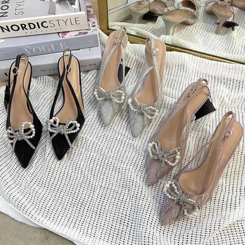 Jual TW680 sepatu pesta wanita super mewah sepatu high heels pita ...