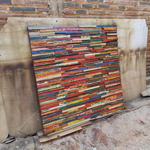 Jual Hiasan Dinding Wall Decor Kayu Vintage Mozaic - 110 x 110 - Kab ...