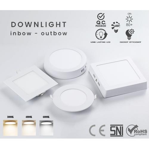 Jual lampu downlight Recessed led panel ceiling 220V tanam inbow ...