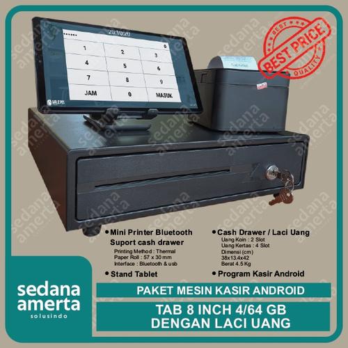 Jual Kasir POS Android 8 inch 4/64 GB-paket tinggal pakai-restaurant ...