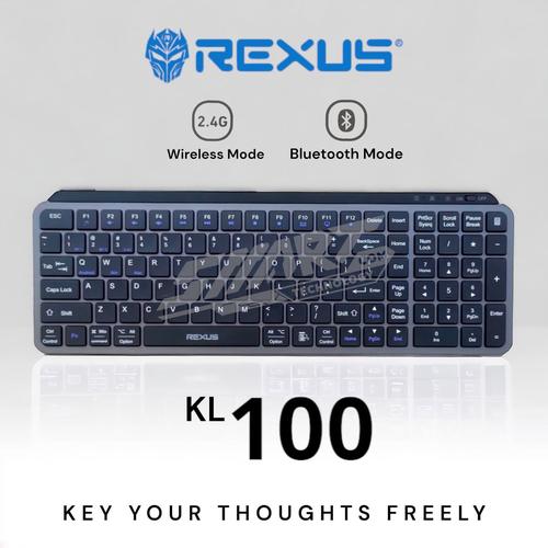 Jual Rexus KL100 Keyboard Office Wireless Bluetooth Dual Mode KL 100 ...