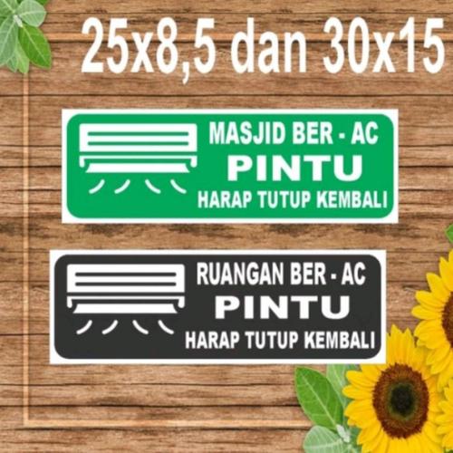 Jual STIKER SIGN SAFETY RUANGAN BER AC PINTU HARAP DITUTUP KEMBALI ...