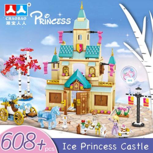 Jual Mainan Chaobao Bricks Princess Frozen Big Ice Castle Princess ...