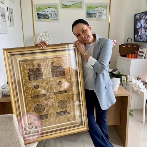 Jual Kaligrafi Pintu Ka'Bah Ekslusif Terbaru/ Pintu kabah 72x92 - Gold ...
