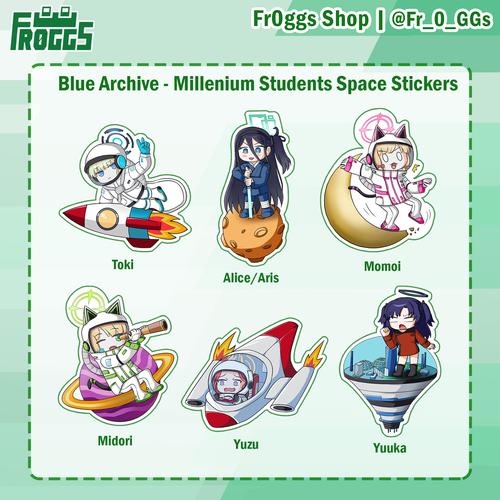 Jual Sticker Set - Blue Archive Millenium Students (Space Theme) - Kota ...