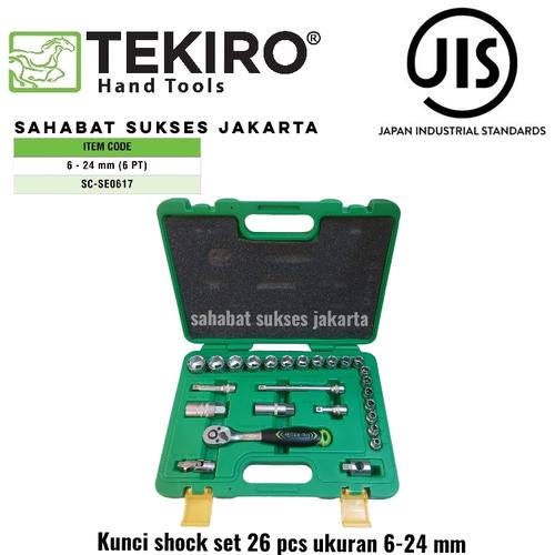 Jual kunci shock set tekiro 26 pcs 6 - 24 mm 3/8" Dt kunci set tekiro ...