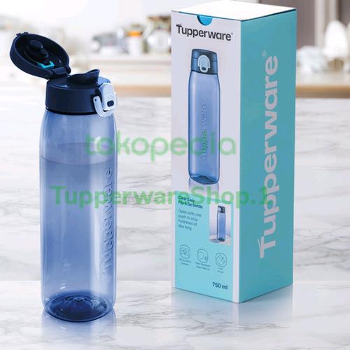 Jual TUPPERWARE ORIGINAL H2GO 750ML / ECO BOTOL MINUM - 750 hitam ...