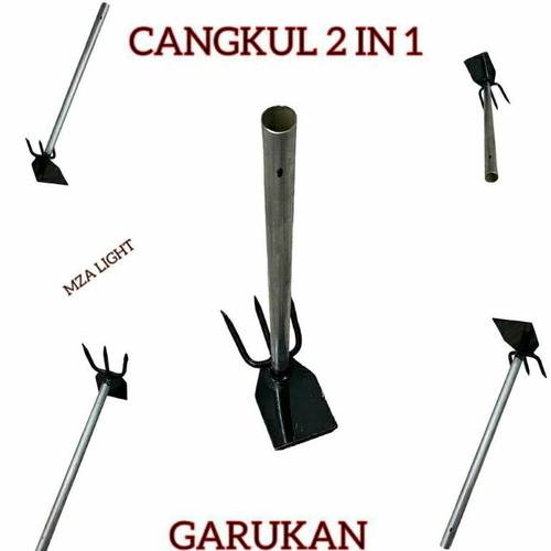 Jual Multifungsi Alat cangkul Garpu 2 in 1 - Cangkul tanaman garukan ...