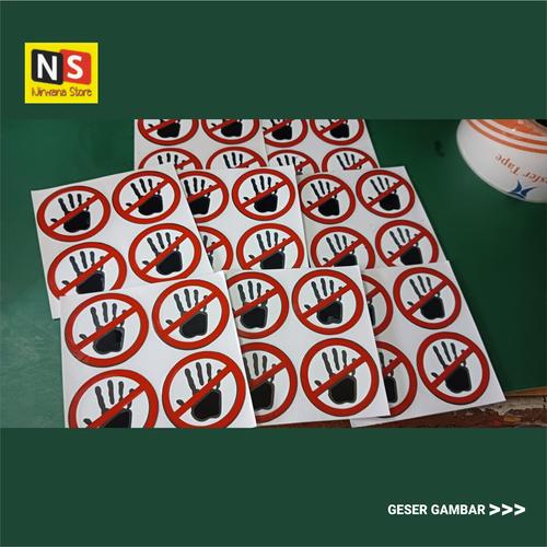 Jual Stiker Dilarang Tangan Sticker Dilarang Pegang untuk Helm, Motor ...