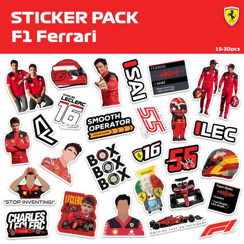 Jual Stiker F1 Ferrari (Carlos sainz and Charles Leclerc) car vinyl ...
