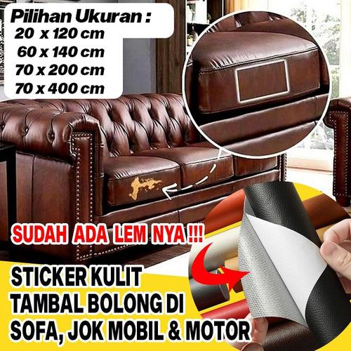 Jual Stiker sticker kulit tambal jok mobil sofa motor berperekat 20 x ...