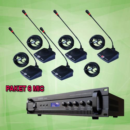 Jual MIC RAPAT KABEL AUDERPRO CONFERENCE KABEL PAKET 10 PAKAI 6 ...