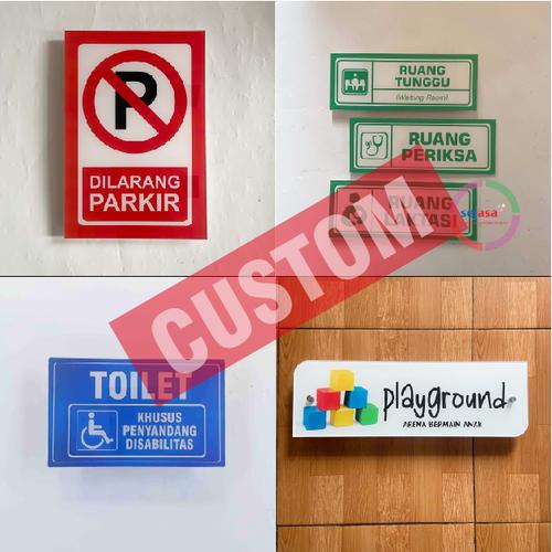 Jual Promo Khusus Custom, Bisa custom Ukuran, Papan Nama Ruang Papan ...