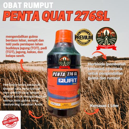 Jual Penta Quat 276 Sl Obat Rumput dan Gulma Pestisida Kontak Pembasmi Rumput Liar Dan Gulma ...