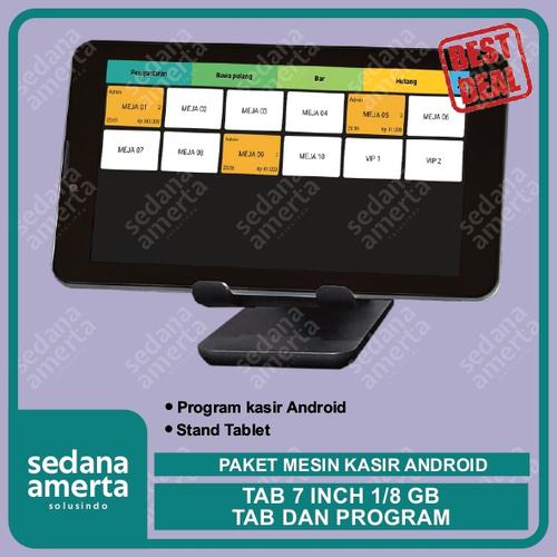 Jual Paket Mesin Kasir POS Android Tablet/Tab 7 Inch 1/8 - TAB & PROGRAM - CAFE/RESTO - Kab ...