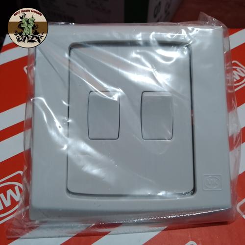 Jual saklar double switch / 2 gang merek MK tipe-S8872 W1WHI 10amper ...