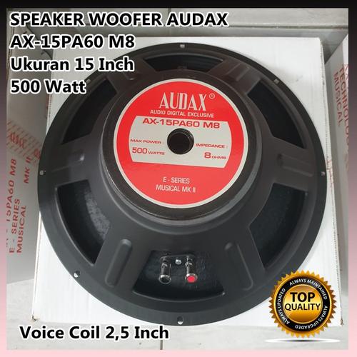 Promo SPEAKER WOOFER AUDAX AX 15 PA 60 FULL RANGE 15in 15inch 500 WATT ...