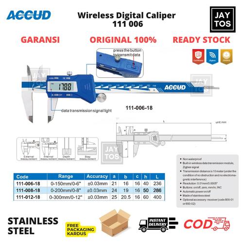 Jual Accud Sigmat Digital / Jangka Sorong Wireless Digital Caliper 150 mm / 200 mm / 300 mm ...