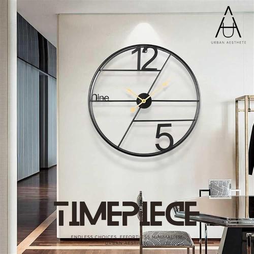 Promo Jam Tembok Dinding Besi Artistic Modern Estetik Clock Silent ...