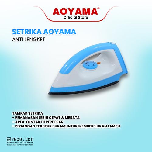 Jual SETRIKA AOYAMA SETRIKA LISTRIK GOSOKAN PAKAIAN ANTI LENGKET CEPAT ...