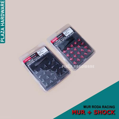 Jual Rays Mur Roda Racing Mobil Lugnut Max Guard Universal - Merah 1.25 ...