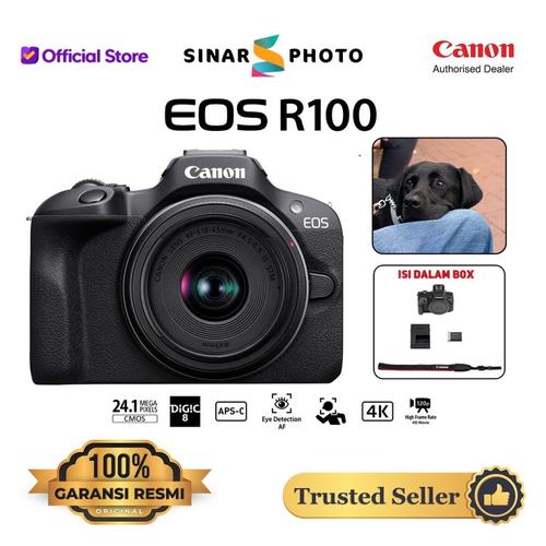 Promo Canon EOS R100 Body / EOS R 100 Kit RF-S 18-45mm Kamera GARANSI ...