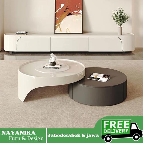 Jual COFEE TABLE MODERN MINIMALIS -ROUND COFFE TABLE MINIMALIS-NESTING ...