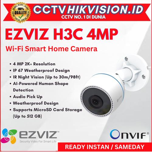 Jual EZVIZ H3C 4MP Color Night Vision IPCamera Wifi Audio CCTV Outdoor ...