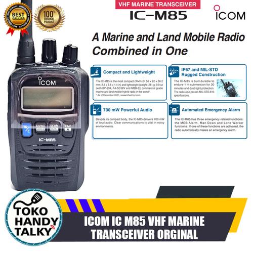 Jual Icom Ic M85 Vhf Marine Ht Icom Marine m-85 m 85 m85 Vhf Transceiver Original Garansi Resmi ...