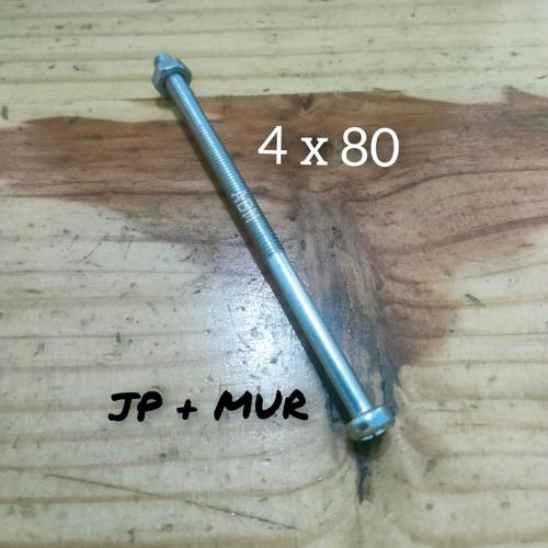 Jual Baut Mur M4 JP 4x80 isi 25 pcs - Jakarta Pusat - Aneka Bautindo ...