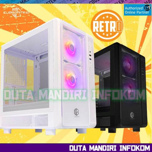 Jual Cube Gaming RETRO - Modern Aesthetic Tempered Glass m-ATX Gaming ...