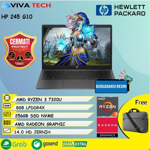 Promo Laptop HP 245 G10 AMD Ryzen 3 7320u 8GB 256GB Radeon Windows 11 - UNIT ONLY - Jakarta ...