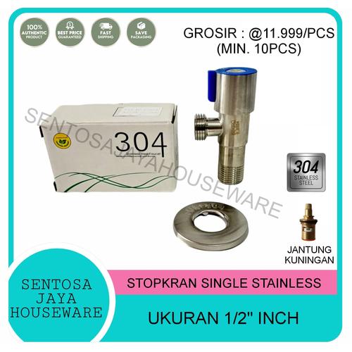 Promo STOPKRAN SINGLE STAINLESS / KRAN SHOWER / STOPKRAN KLOSET WASTAFEL - Kota Medan ...