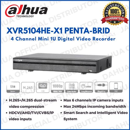 Jual DAHUA DVR/XVR DH-XVR5104HE-X1 DVR 4 CHANNEL PENTA-BRID 1080P MINI ...
