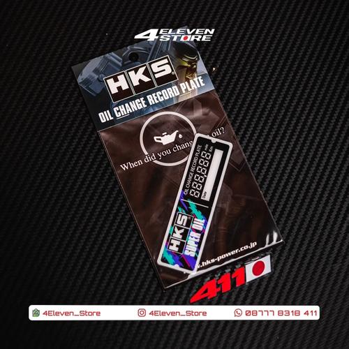 Jual HKS Oil Change Plate Record Plate Original made in Japan - Kab ...